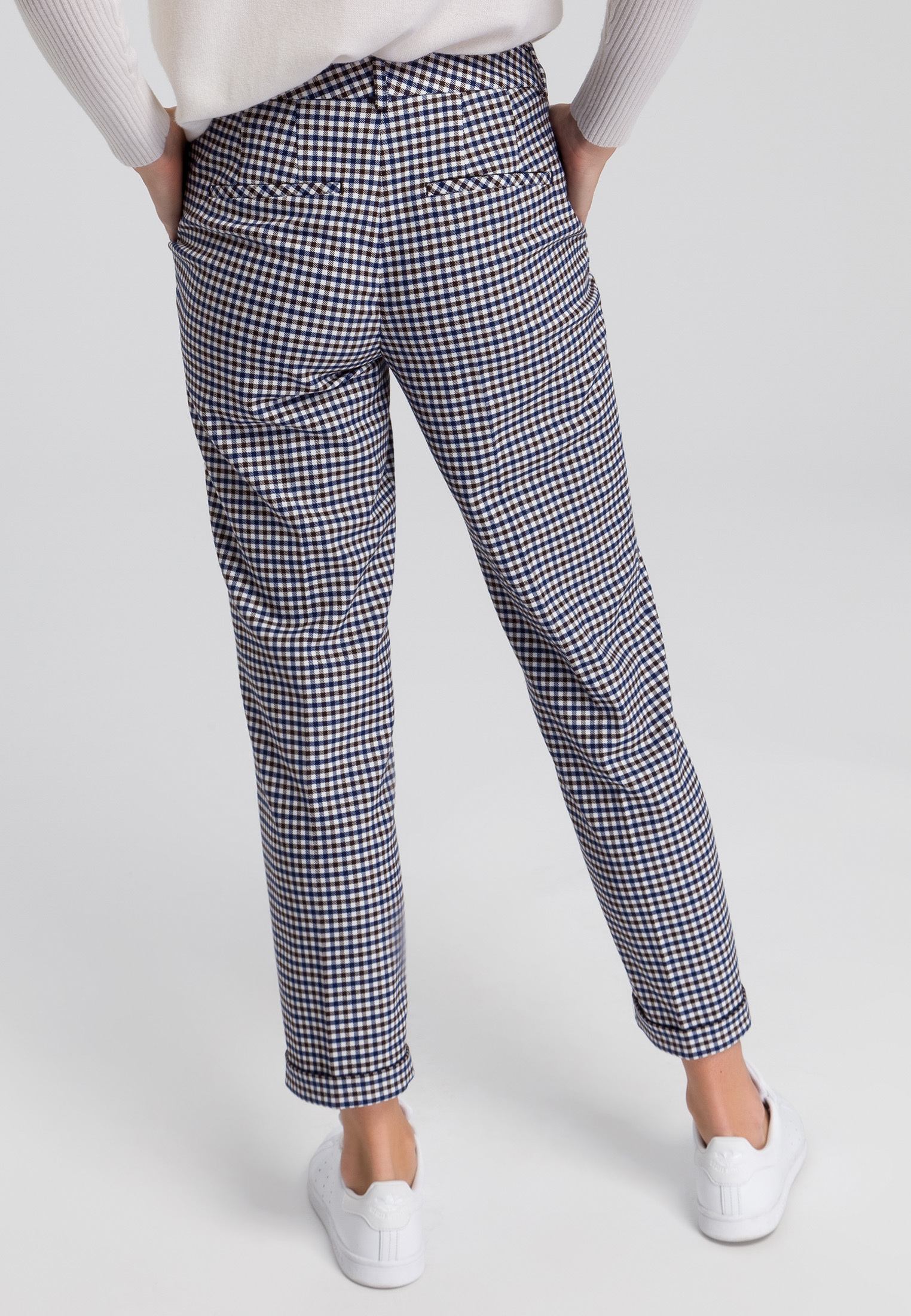 Hose Aus Zweifarbigem Vichy Karo Hosen And Jeans Fashion